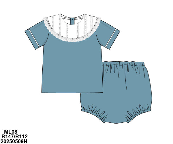 Heirloom Light Stone Blue Boy Diaper Set – Chick and Chap