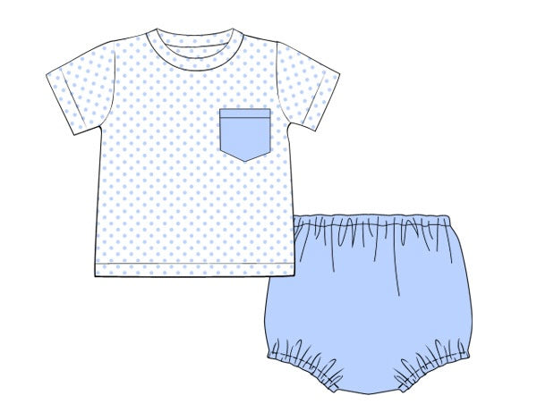 Blue Polka Dot Diaper Set – Chick and Chap