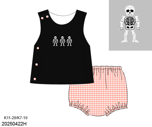 Skeleton French Knot Boy Diaper Set – Chick and Chap